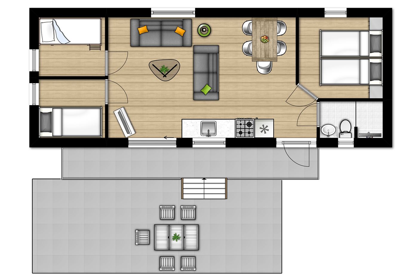 HU5 Chalet hu5 op Roompot Vakantiepark Hunzedal